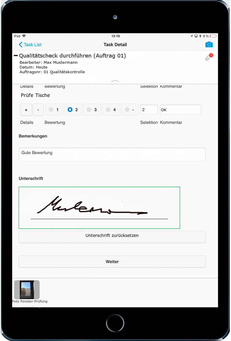 Mobile-Quality-Check App - Facility Management